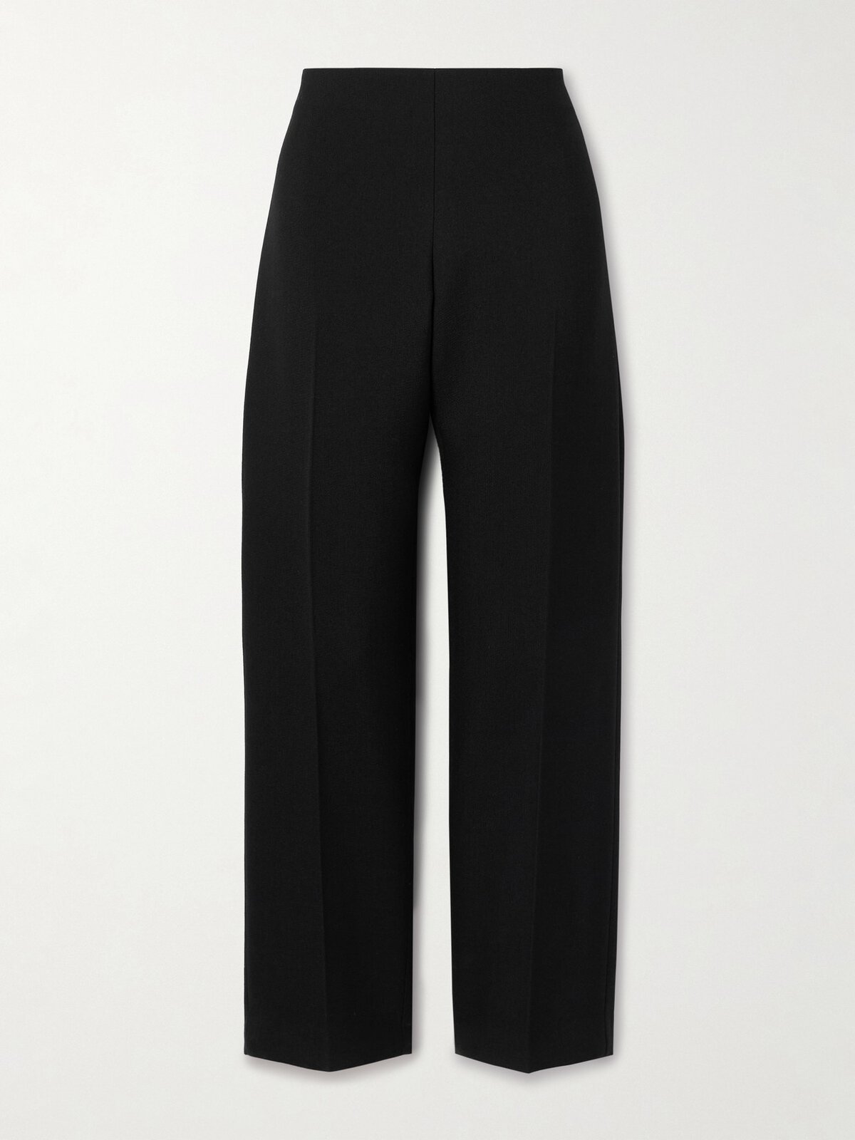 The Row Vesco Wool-Crepe Straight-Leg Pants - Black | Editorialist