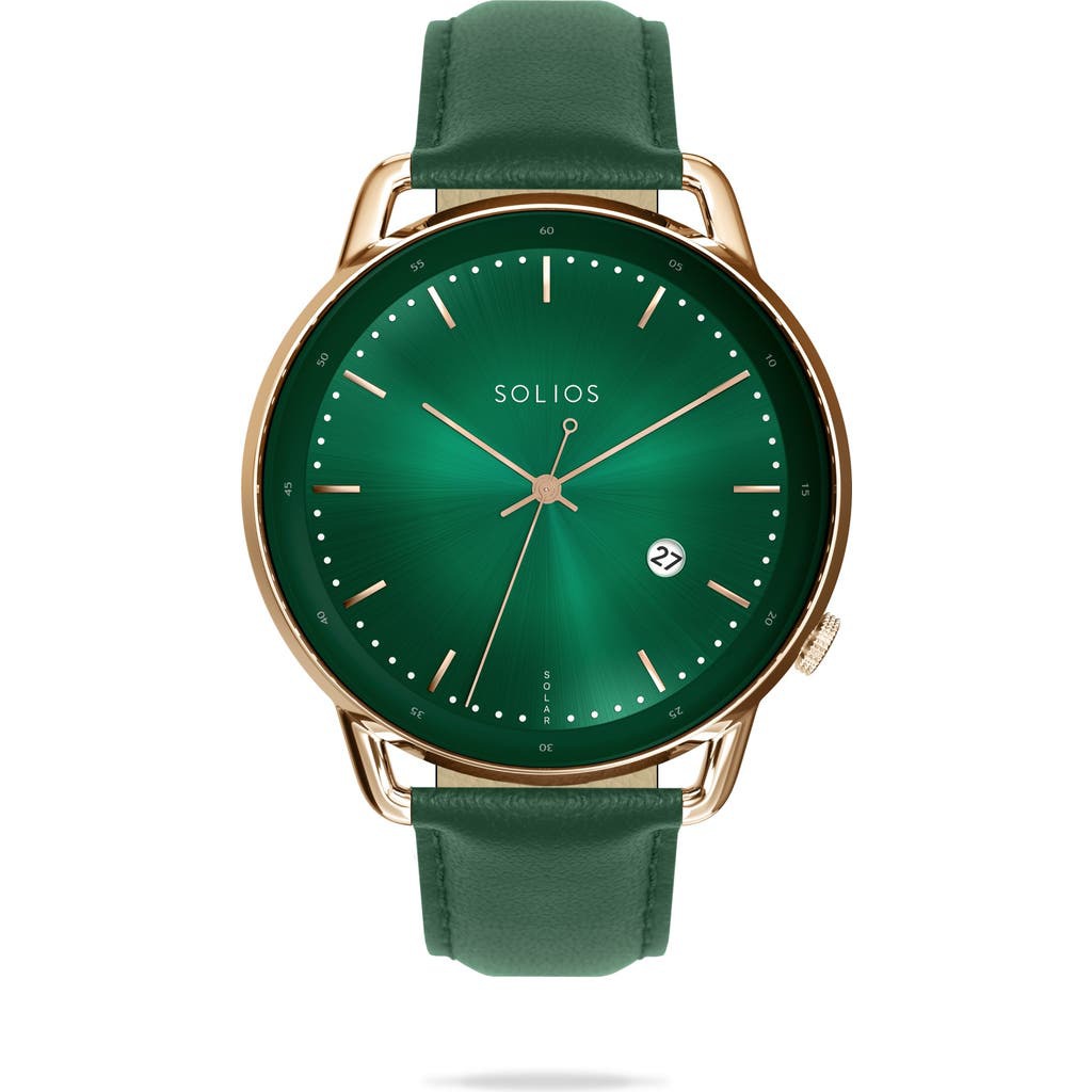 Solios Watches The Rainforest Curve | Green Dialrose Gold Case - Green ...
