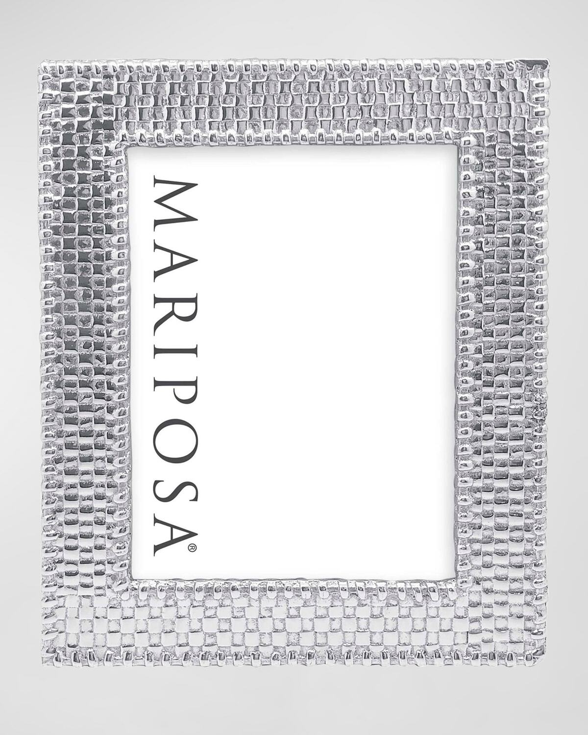 Mariposa Basket Weave Frame, 5" X 7 - Silver | Editorialist