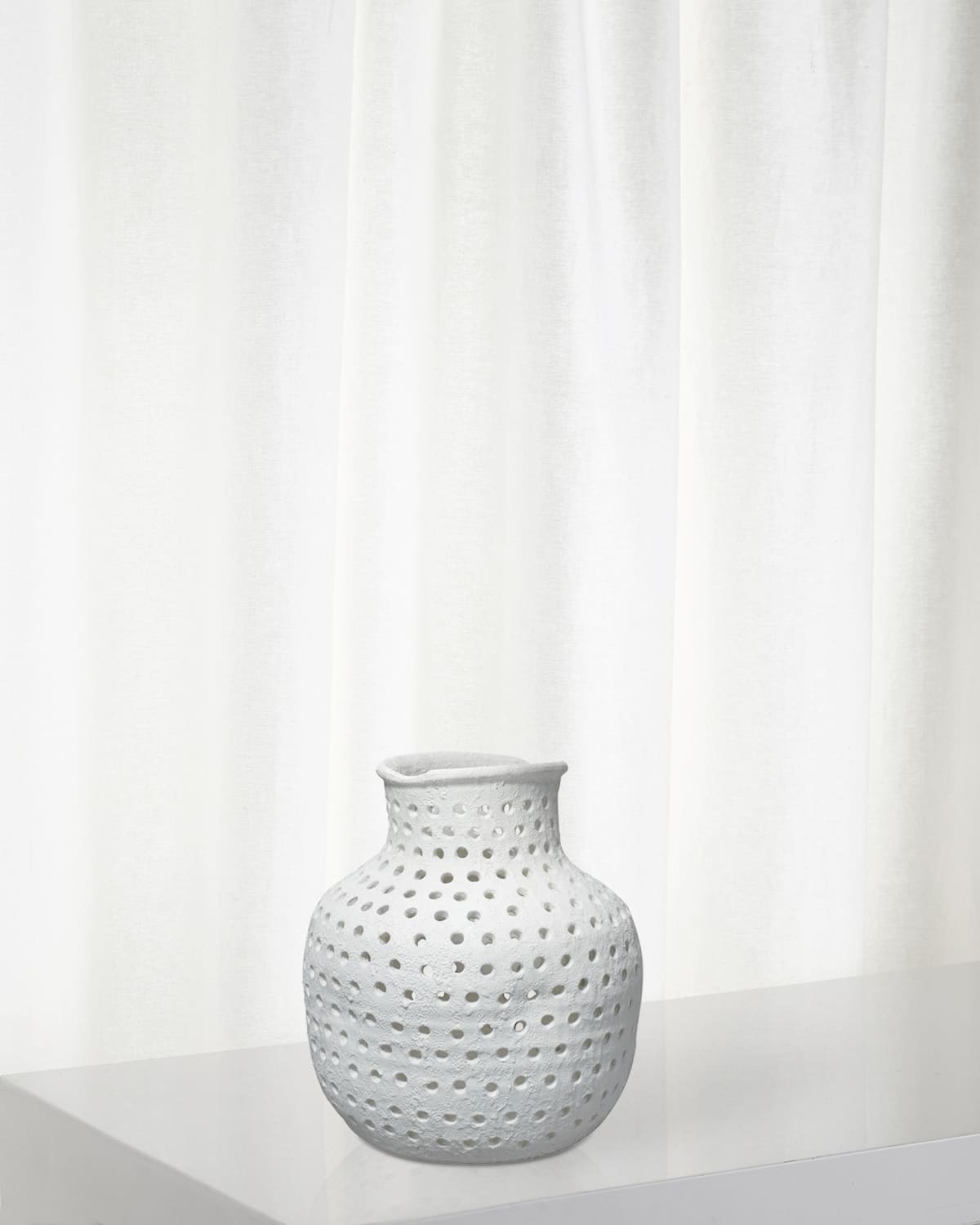 Jamie Young Co. Porous Vase In Matte Porcelain - White | Editorialist
