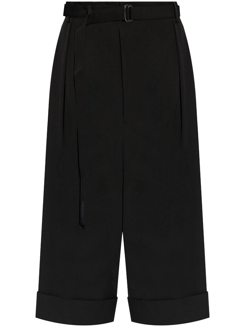 Yohji Yamamoto Gabardine R-Backside Wide Trousers - Black | Editorialist