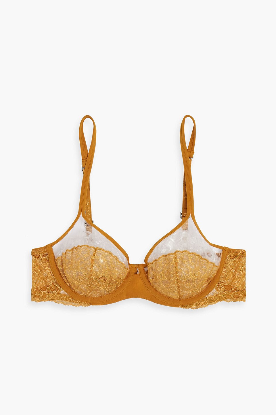 La Perla Chantilly Lace And Tulle Underwired Bra In Saffron - 60% Off ...