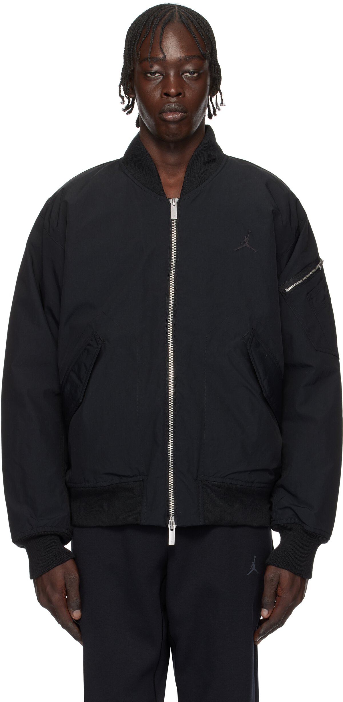 Jordan Renegade Bomber Jacket In Black/Black 60% Off Editorialist