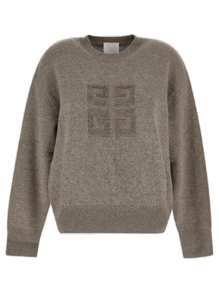Givenchy Logo Detailed Crew Neck Sweater In Beige - 43% Off | Editorialist