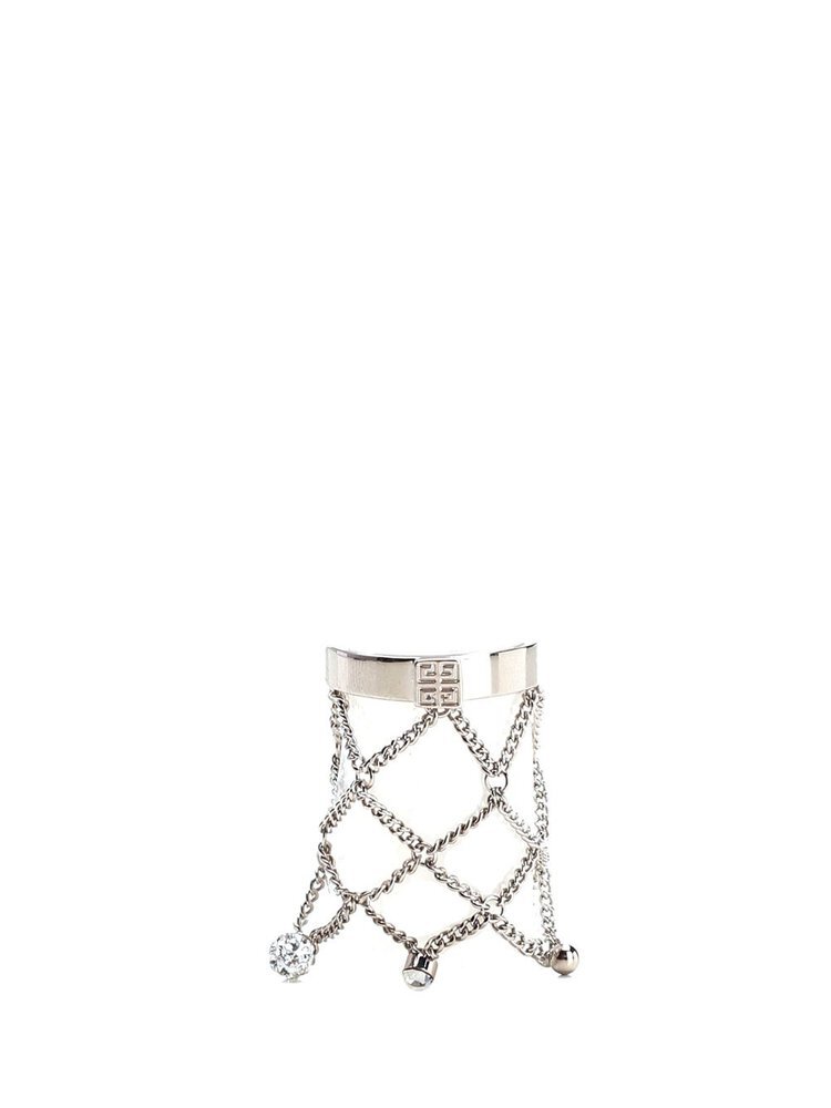 Givenchy Chain Detailed Ring In Silver - 33% Off | Editorialist
