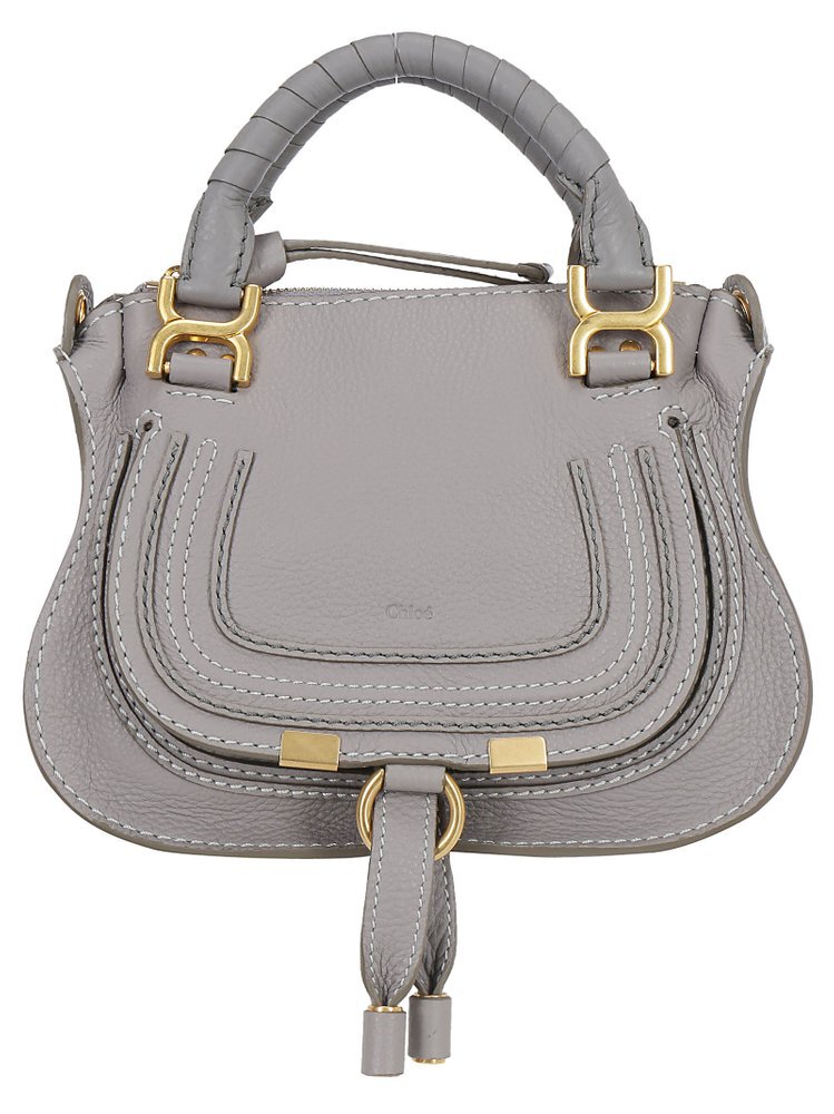 Chloé Marcie Mini Tote Bag - Grey | Editorialist