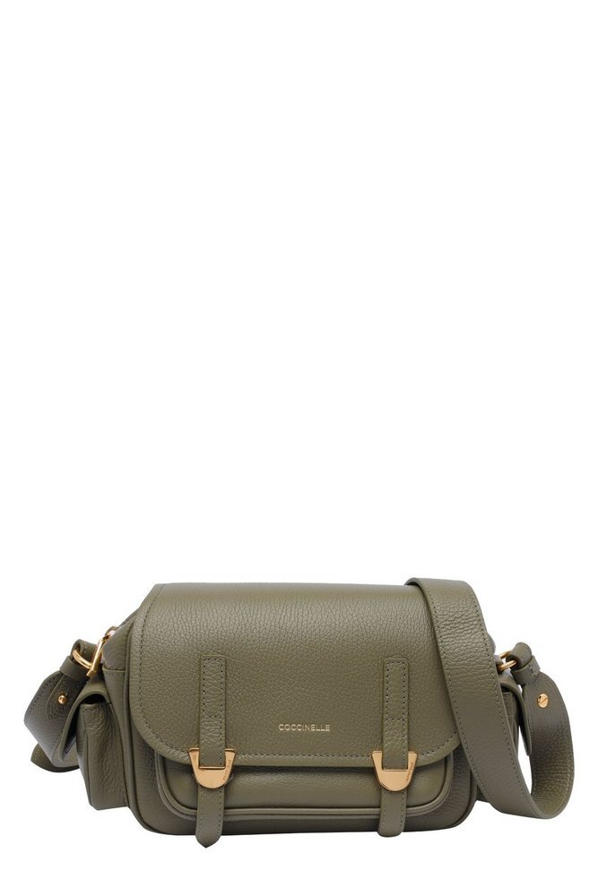 Coccinelle Logo Printed Crossbody Bag In Green - 35% Off | Editorialist