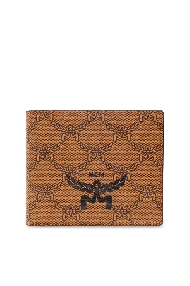 Mcm Logo Printed Bi-Fold Wallet In Brown - 23% Off | Editorialist