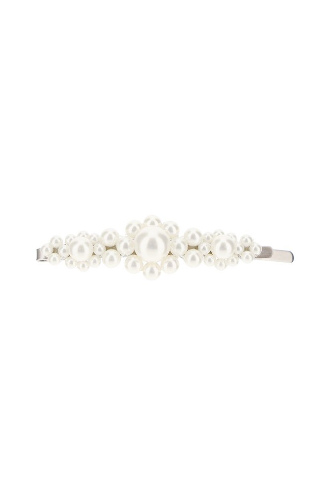 Simone Rocha Pearl Flower Hair Clip In White - 29% Off