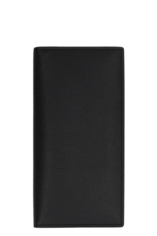 Valextra Logo Printed Bi-Fold Wallet In Black - 40% Off | Editorialist