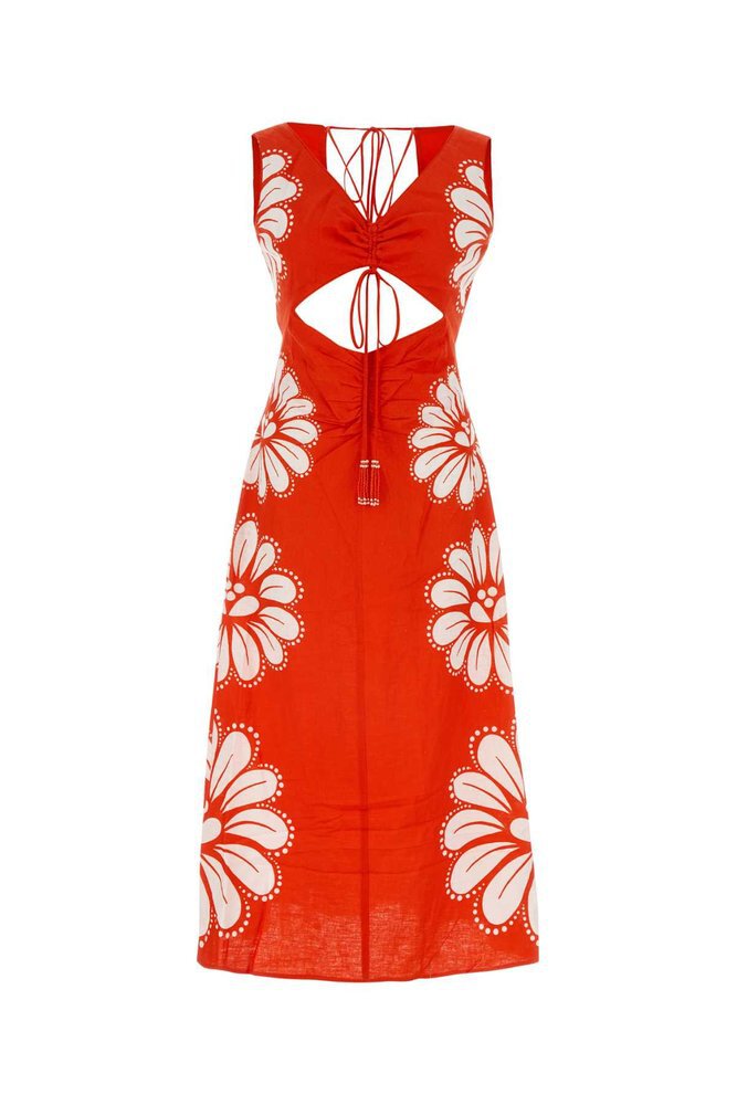 Farm Rio Ainika Shell Midi Dress In Multi - 47% Off | Editorialist