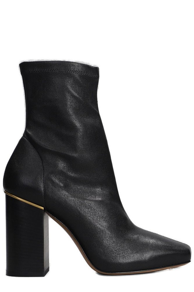 Chloé Ambre Heeled Ankle Boots Black 58% Off Editorialist