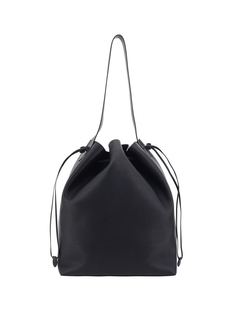 The Row Drawstring Bucket Bag In Black - 11% Off | Editorialist