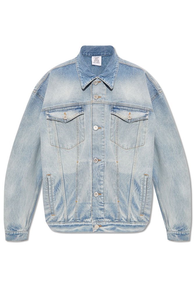 Vetements Oversize Denim Jacket In Blue - 62% Off | Editorialist