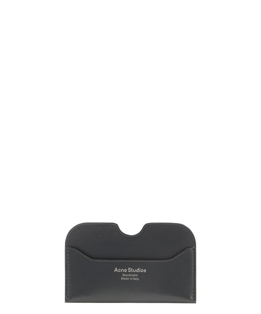 Acne Studios Logo Printed Card Case In Blue - 18% Off | Editorialist