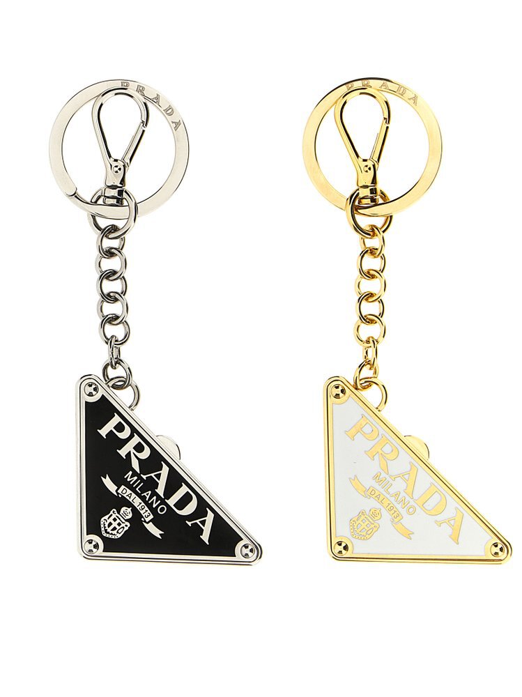 Prada Logo-Triangle Set-Of-Two Keyrings In Multi - 18% Off | Editorialist