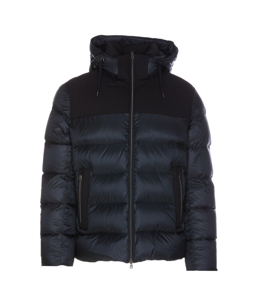 Herno Drawstring-Hood Zip-Up Down Jacket In Blue - 14% Off | Editorialist