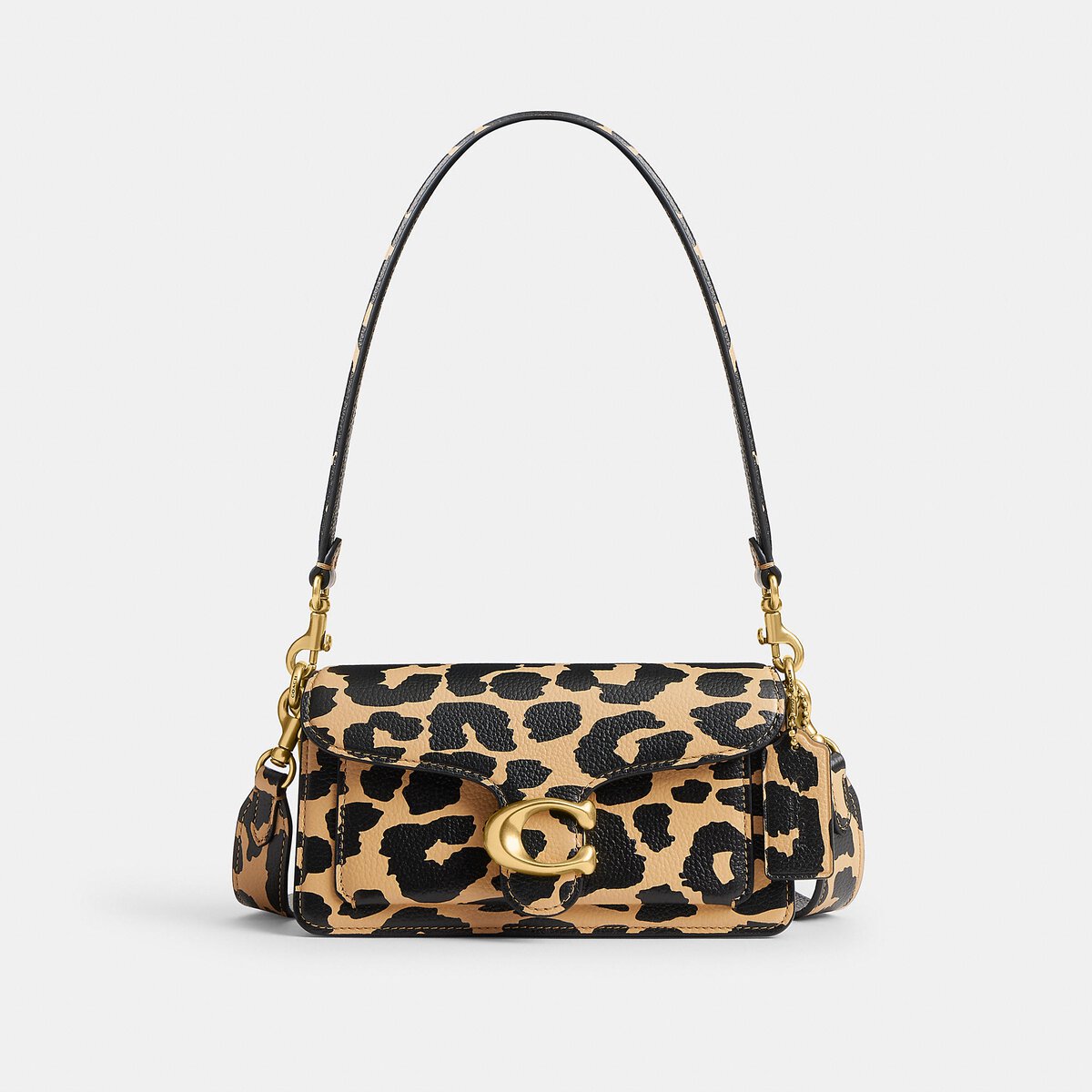 Coach Tabby 20 Shoulder Bag With Leopard Print - Brass/Leopard | Editorialist