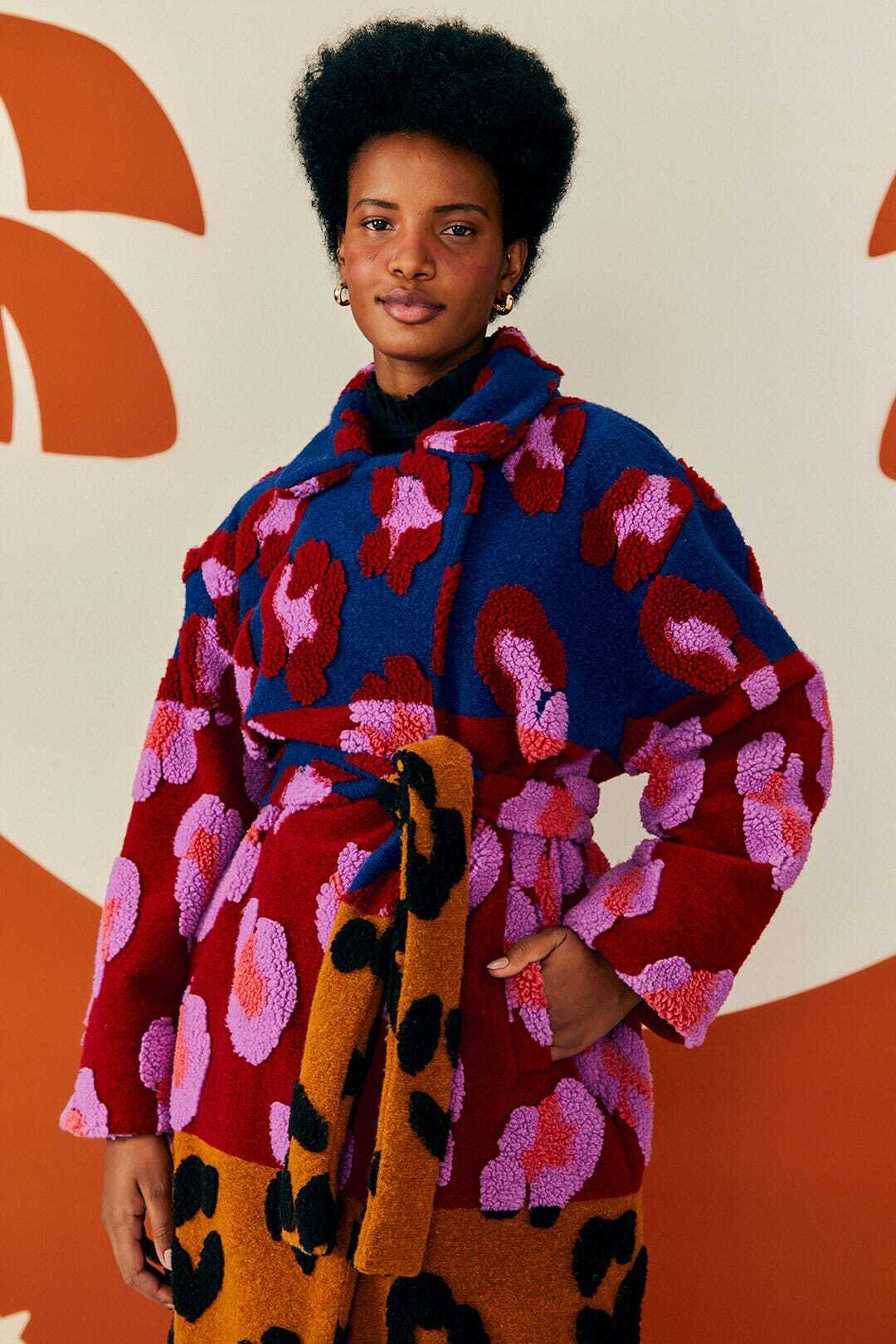 Farm Rio Mixed Leopards Fleece Coat - Multi | Editorialist