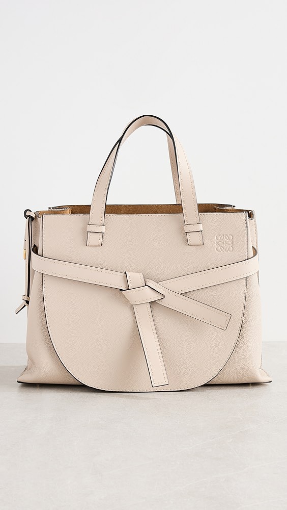 Loewe Grained Calfskin Gate Top Handle Tote - Grey | Editorialist