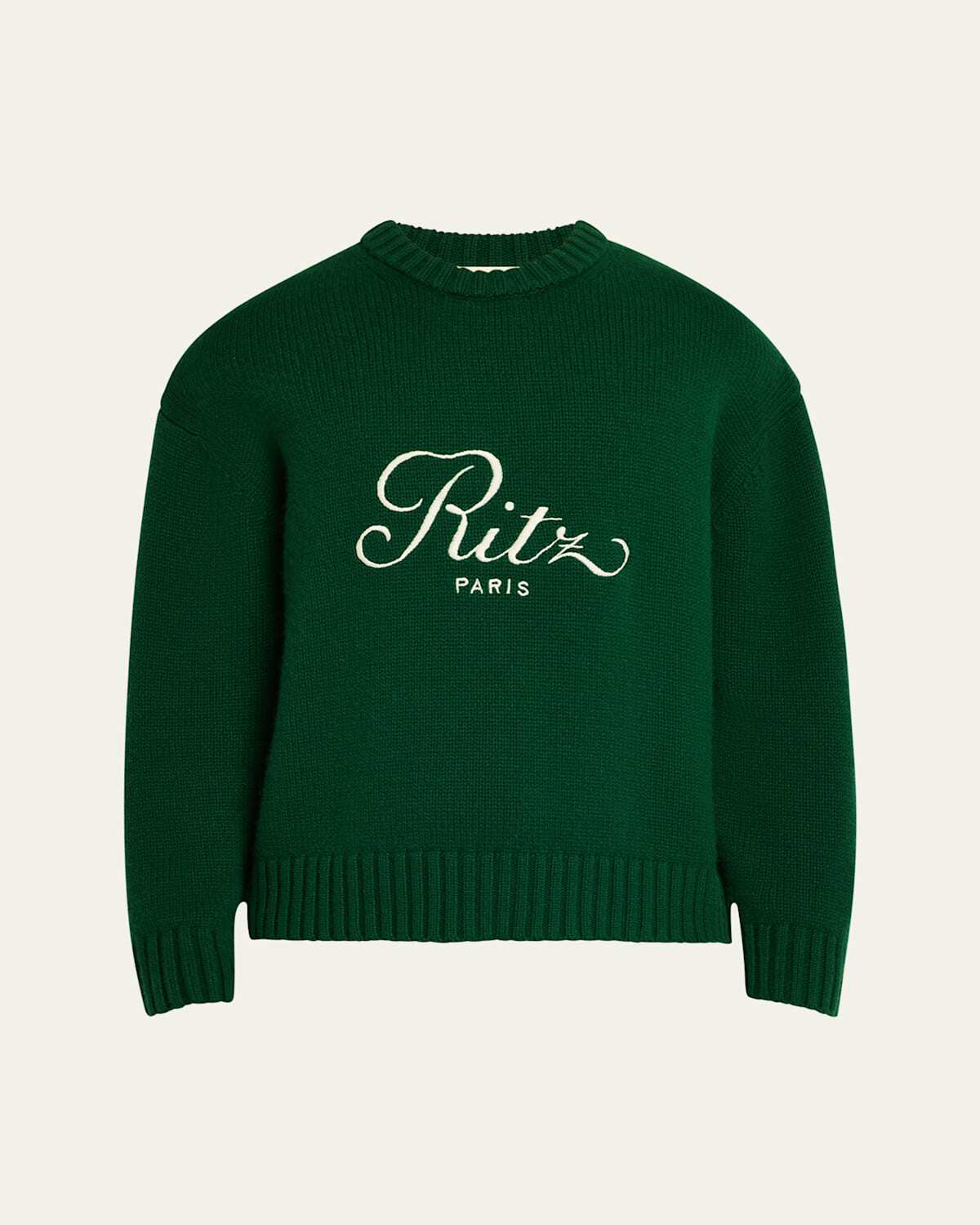Frame X Ritz Paris Cashmere Sweater - Hunter Green | Editorialist