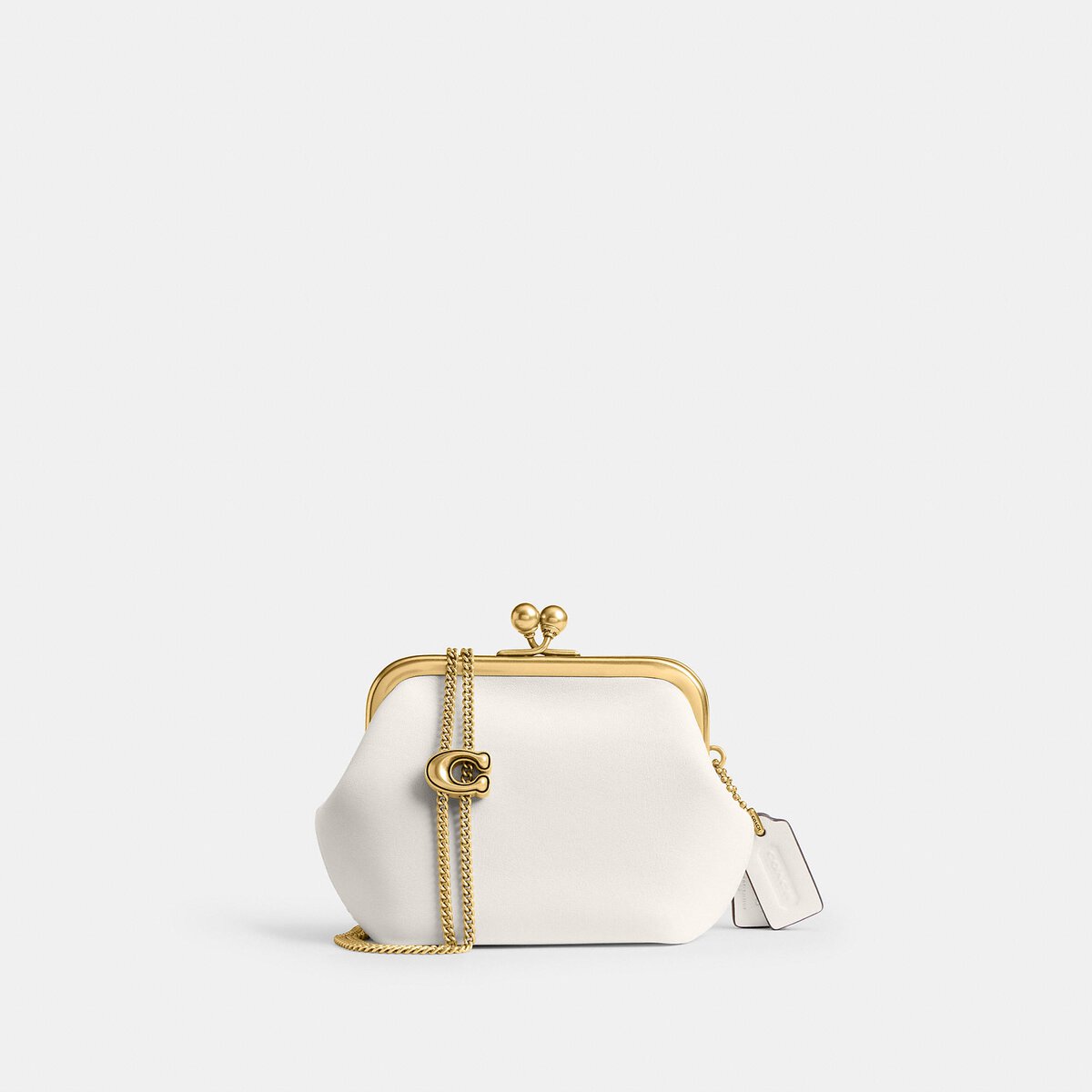 Coach Kisslock Frame Bag - Brass/Chalk | Editorialist
