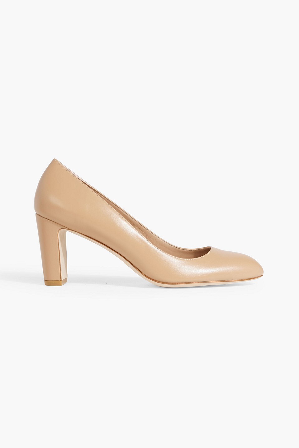 Stuart Weitzman Vida 75 Leather Pumps In Beige - 50% Off | Editorialist