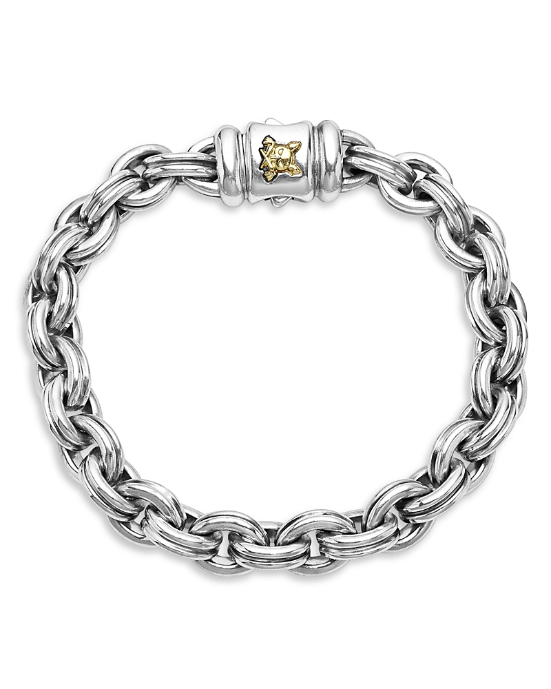 Lagos 18k Yellow Gold & Sterling Anthem Double Link Chain Bracelet ...