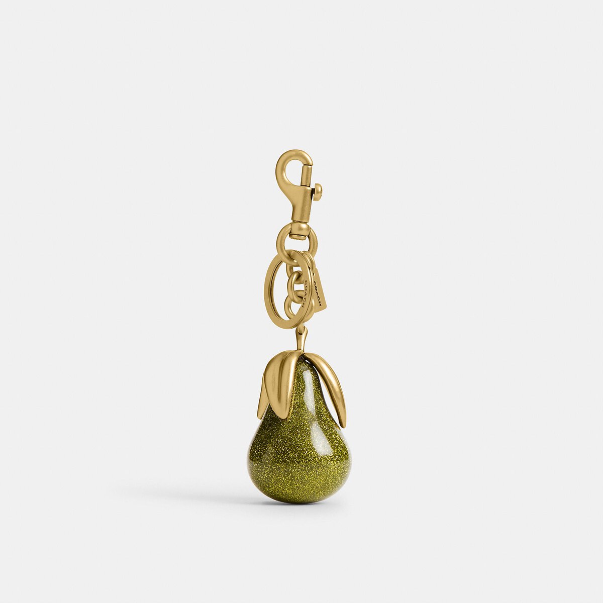 Coach Pear Bag Charm - Brass/Green Multi | Editorialist