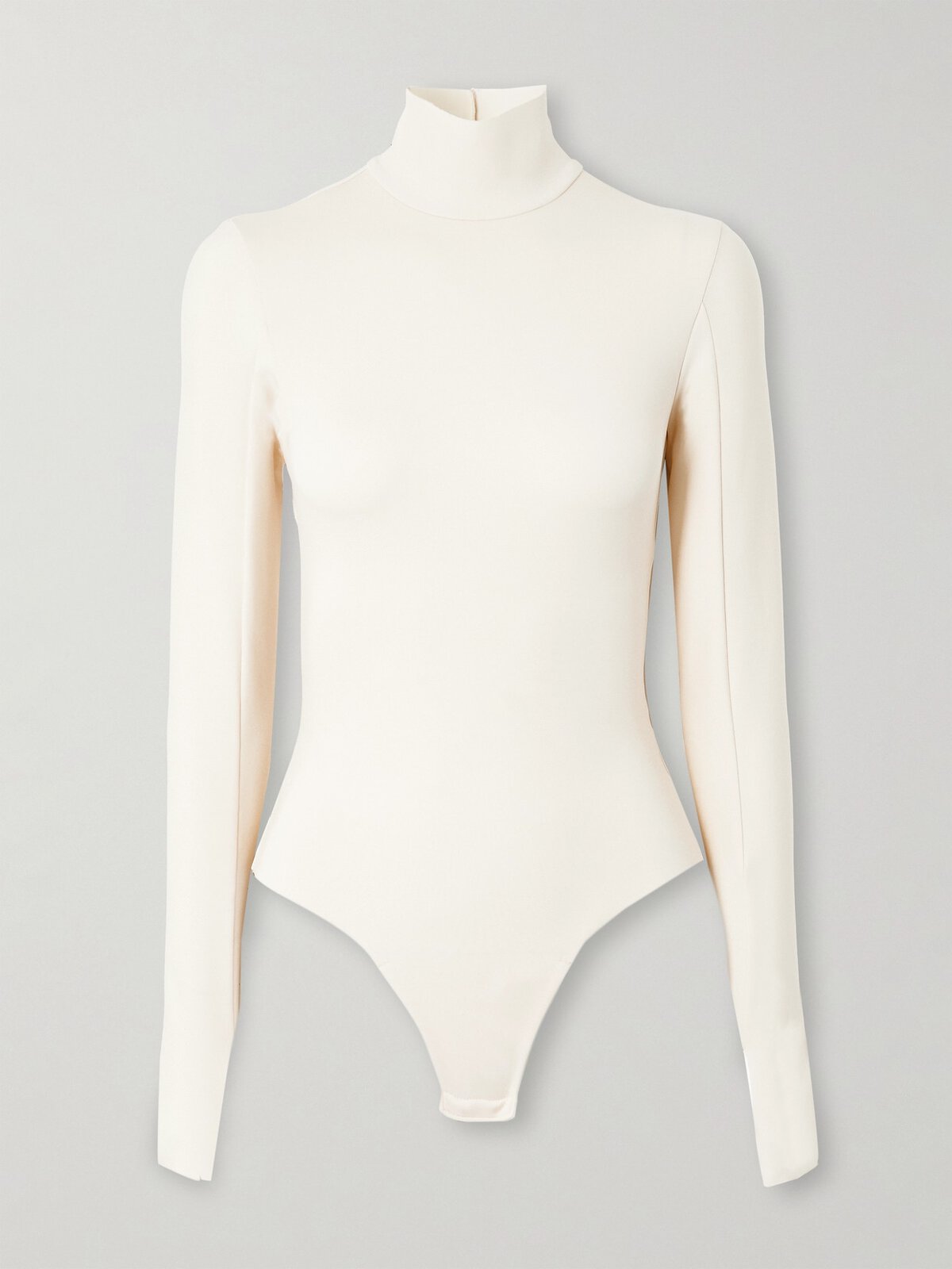 Commando Stretch-Jersey Turtleneck Thong Bodysuit - Ivory | Editorialist