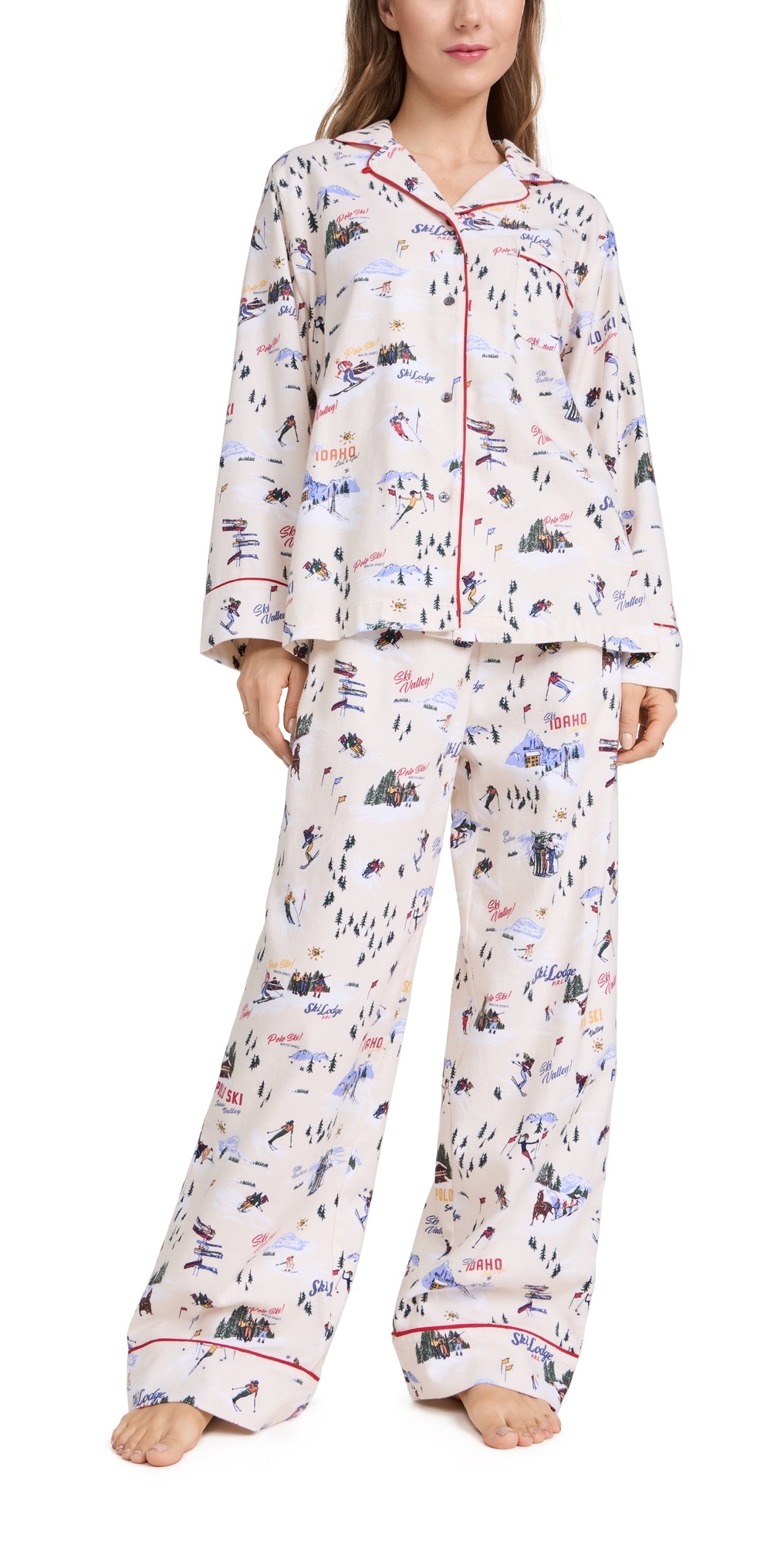 Ralph Lauren Flannel Pajama Set - Ski Slopes | Editorialist