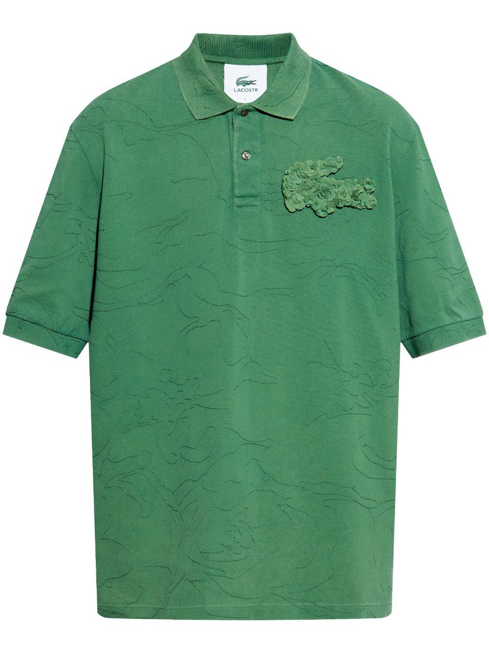 Lacoste Crocodile-Appliqué Polo Shirt - Green | Editorialist