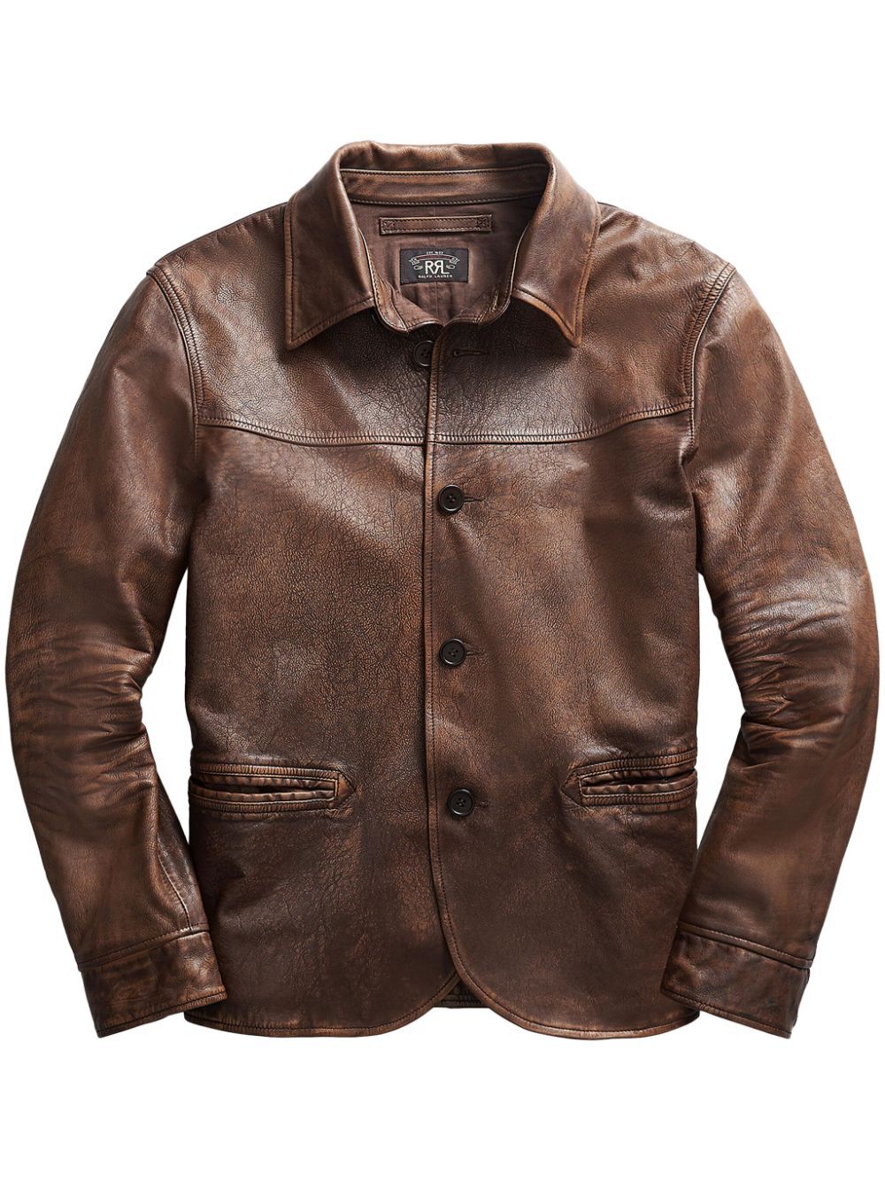 Ralph Lauren Leather Jacket - Brown | Editorialist