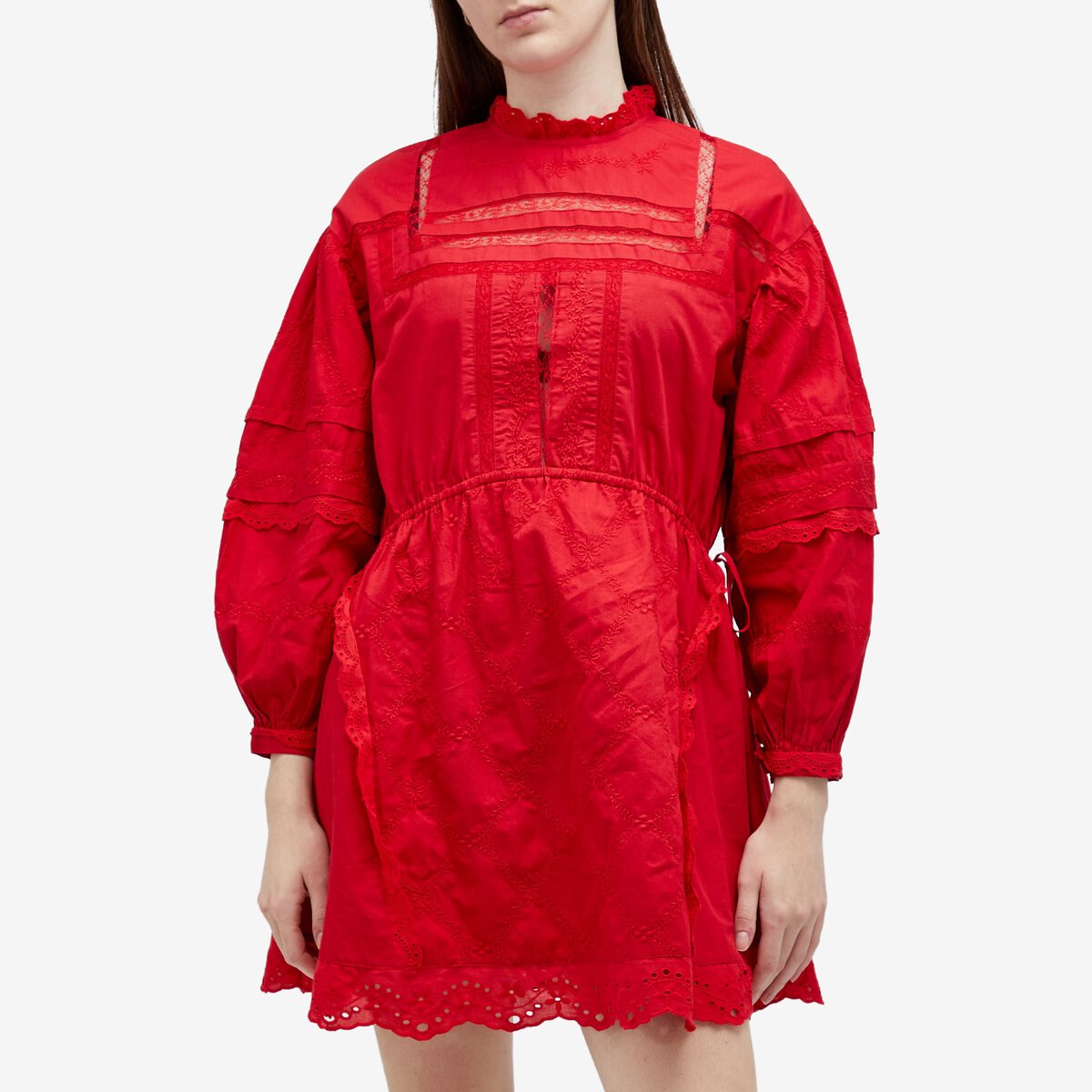 Damson Madder Clandy Midi Dress In Red - 45% Off | Editorialist