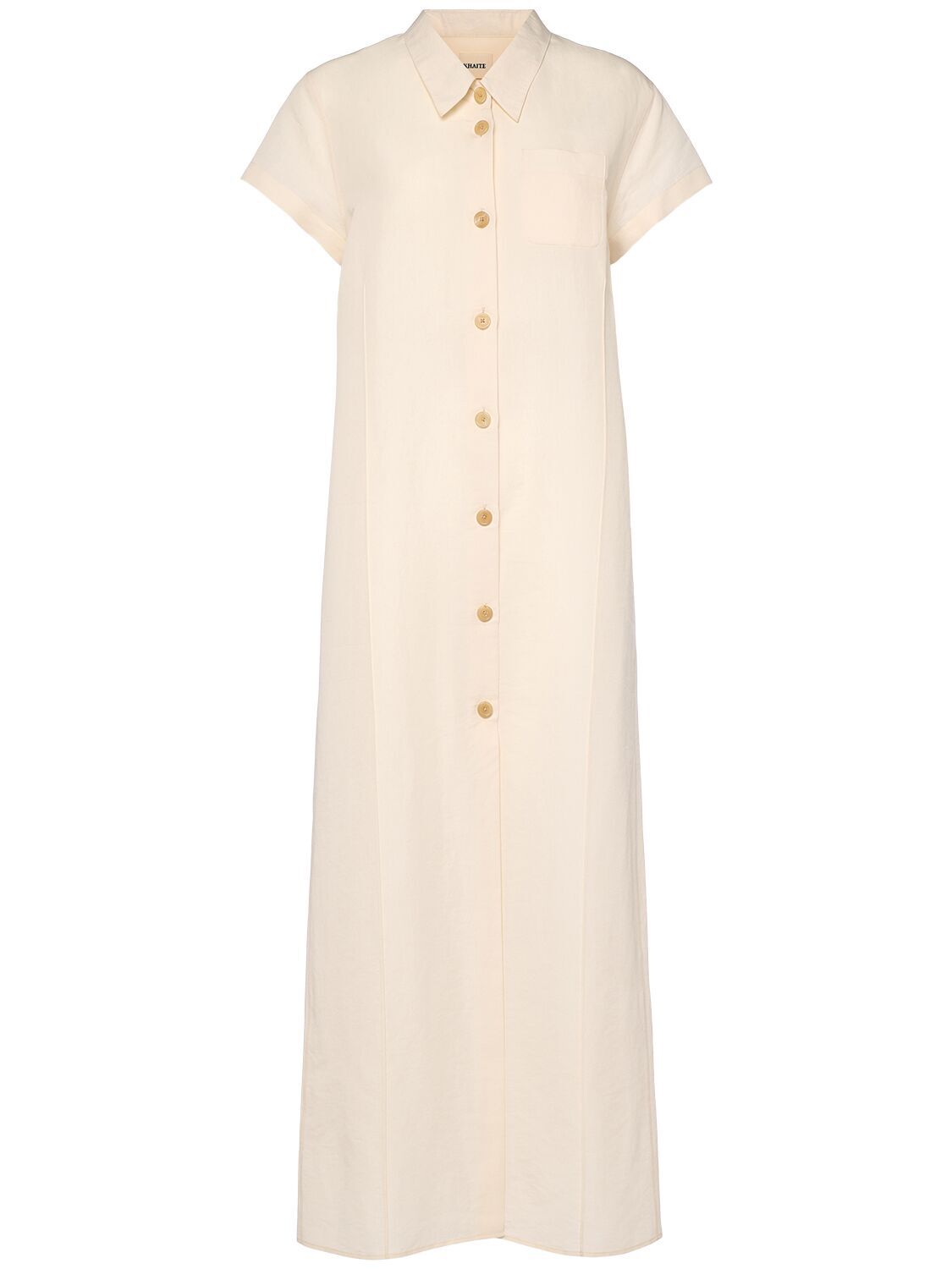 Khaite Effy Silk Blend Dress - White | Editorialist