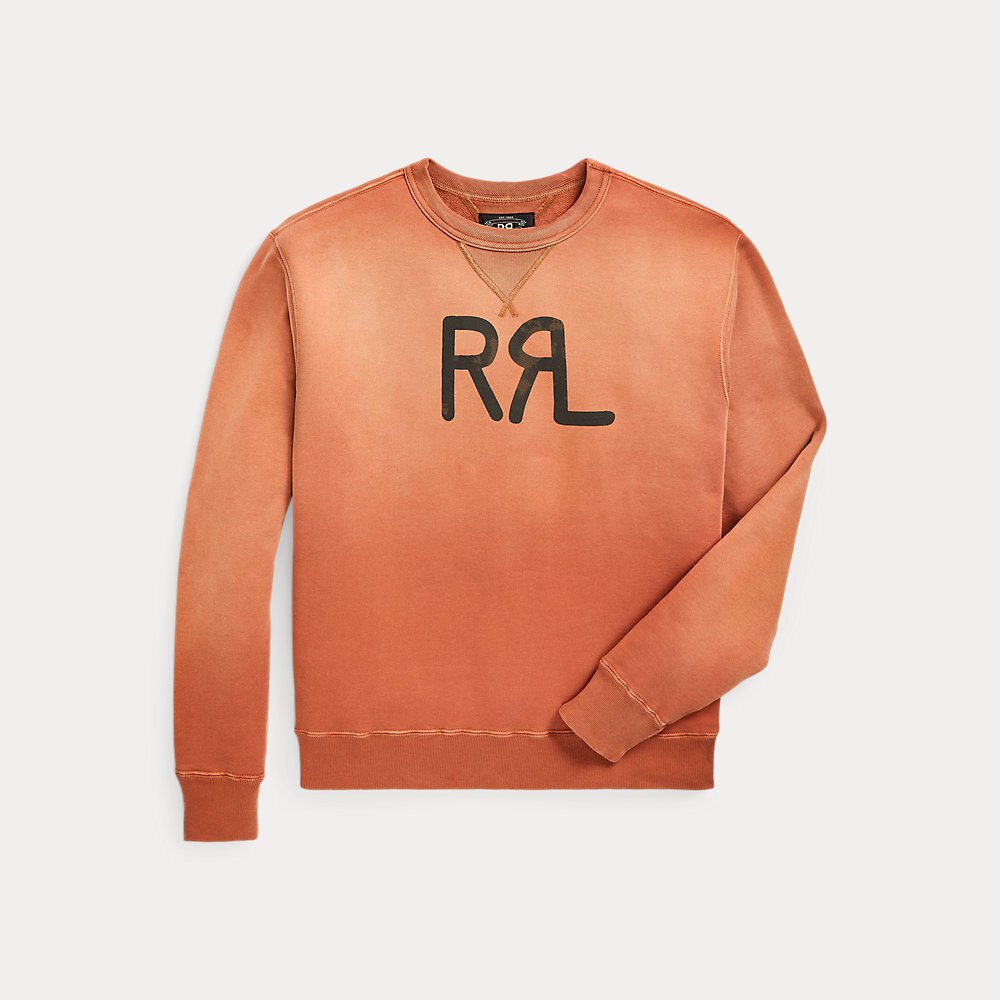 Ralph Lauren Rrl Ranch Logo Sweatshirt In Vintage Orange - 29% Off  