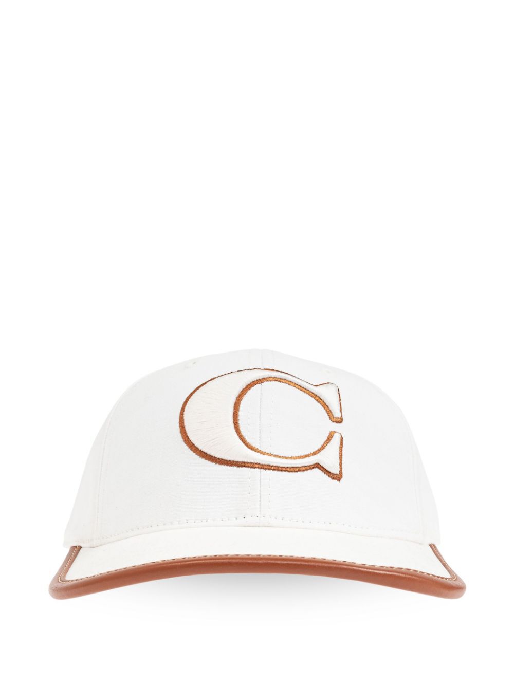 Coach Embroidered Logo Cap - White | Editorialist