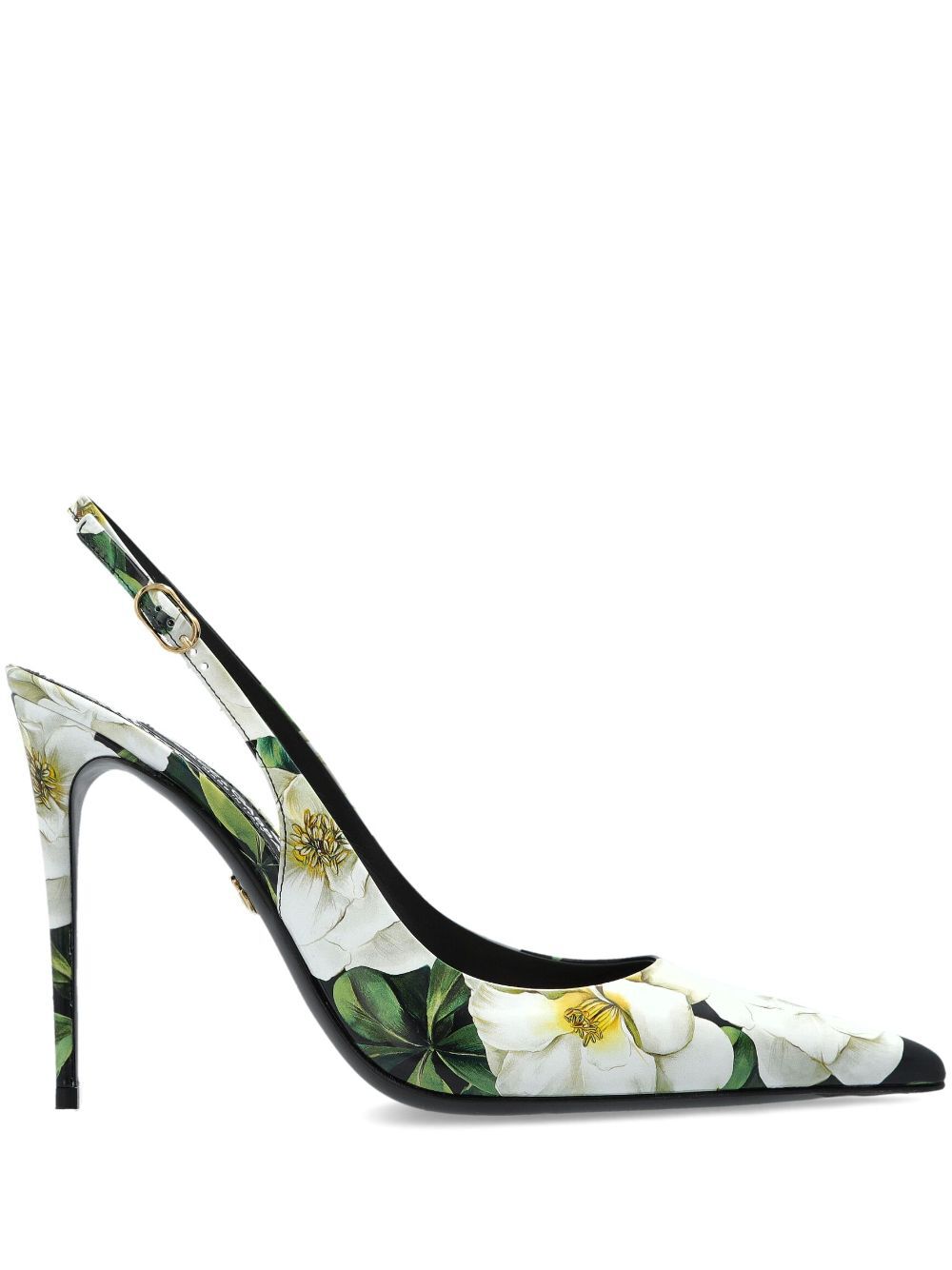 Dolce & Gabbana 120mm Floral-Print Pumps - White | Editorialist