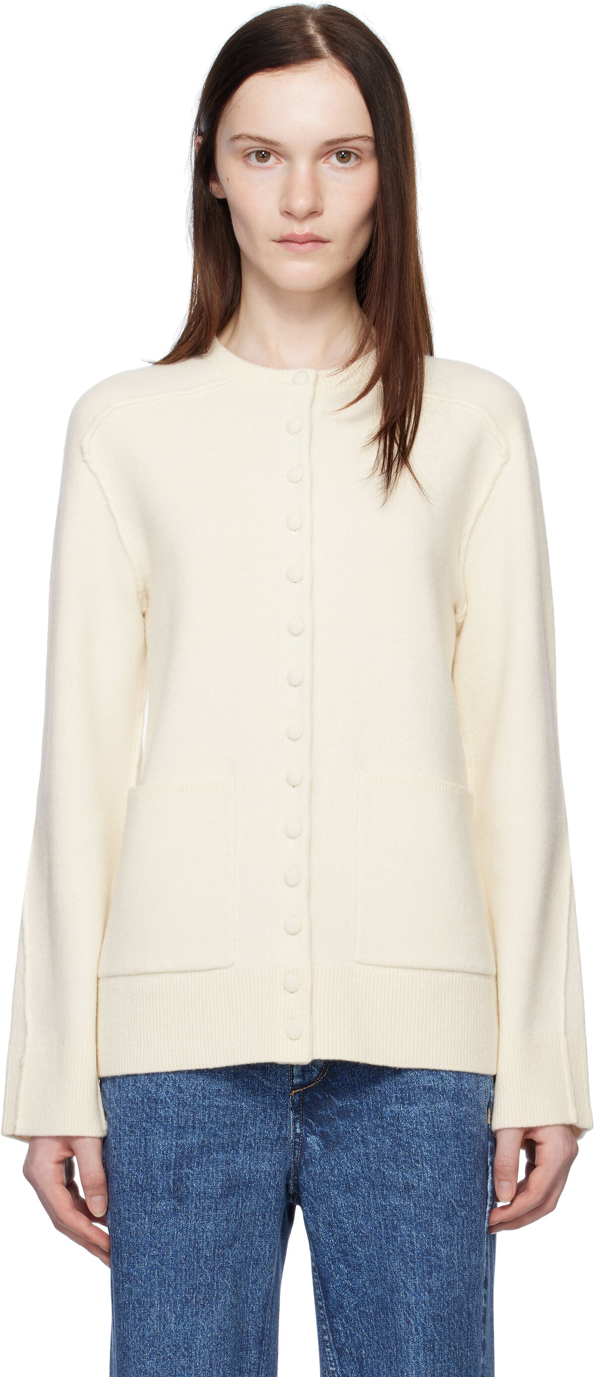 Rag & Bone Off-White Bridget Lady Cardigan - Ivory | Editorialist