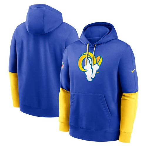 Nike Los Angeles Rams 2024 Sideline Club Pullover Hoodie - Royal ...