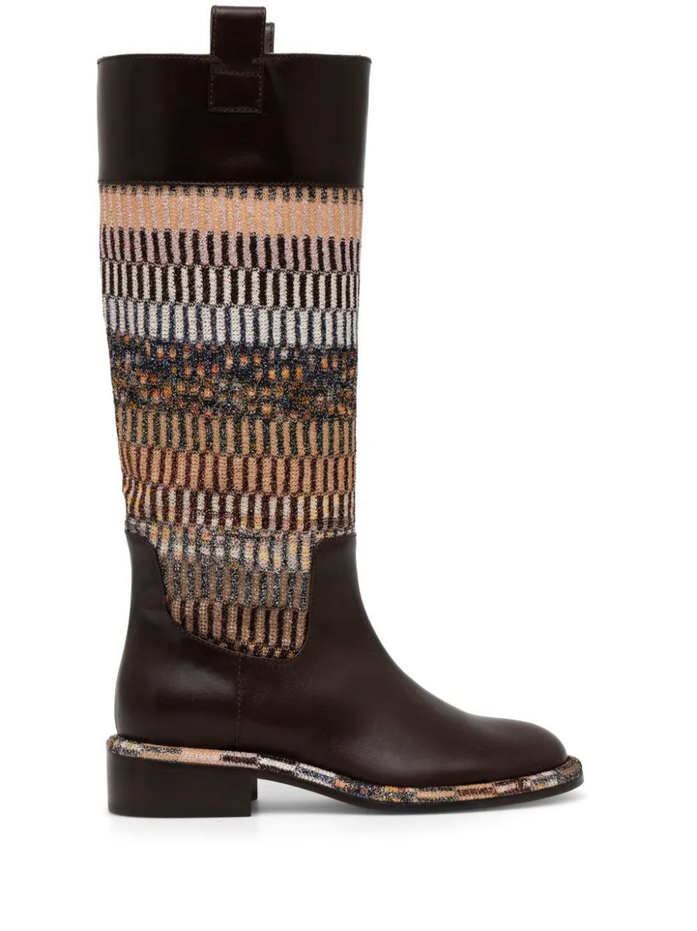 Missoni Panelled Knee-High Boots - Brown | Editorialist