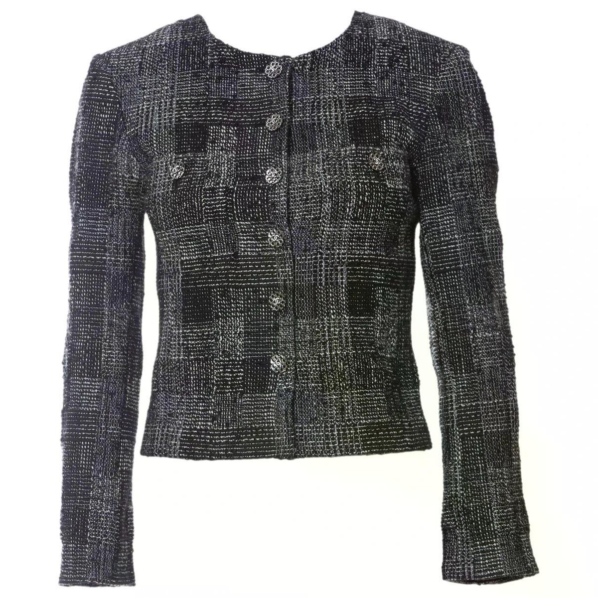 Chanel Tweed Jacket In Black - 5% Off | Editorialist