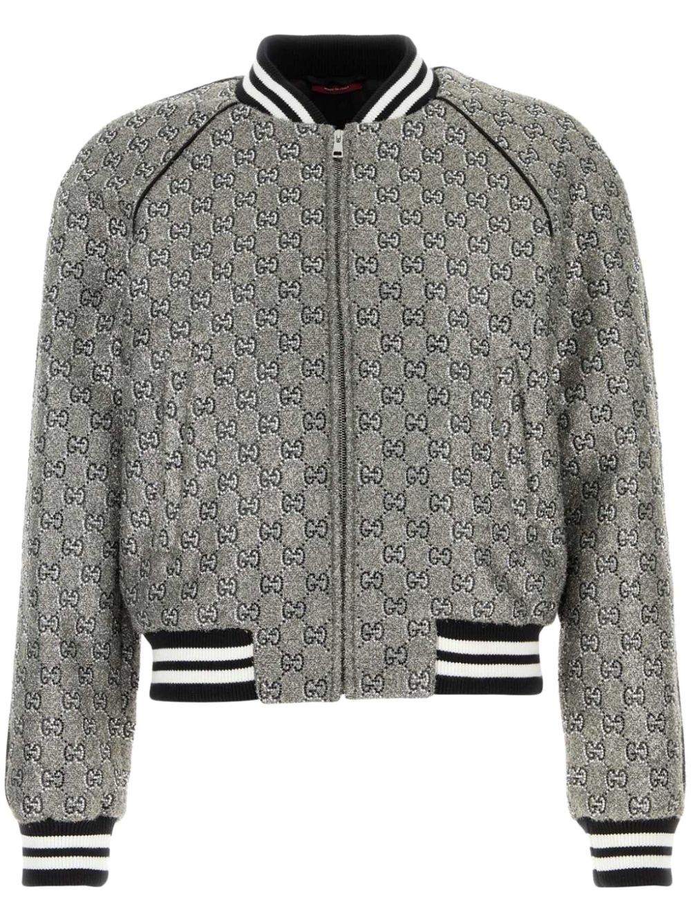 Gucci Monogram Bomber Jacket - Grey | Editorialist