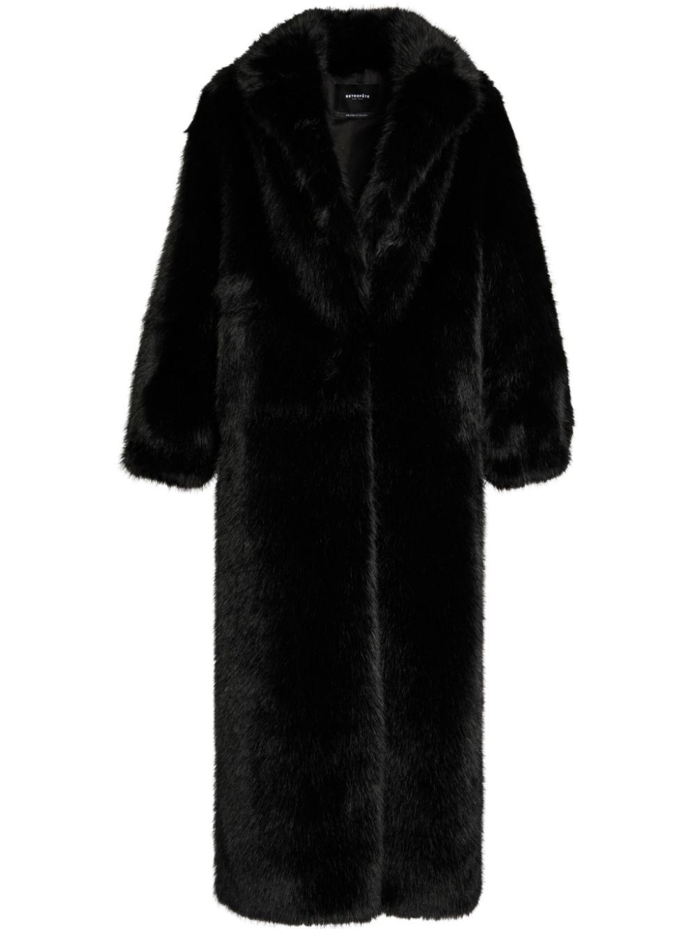 Retrofete Dasha Faux-Fur Coat - Black | Editorialist