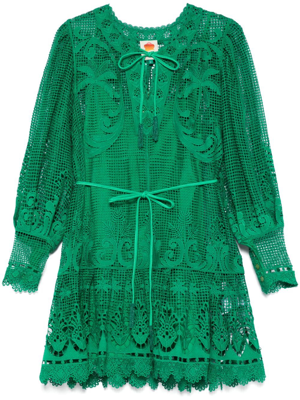 Farm Rio Tropical Flight Mini Dress - Green | Editorialist