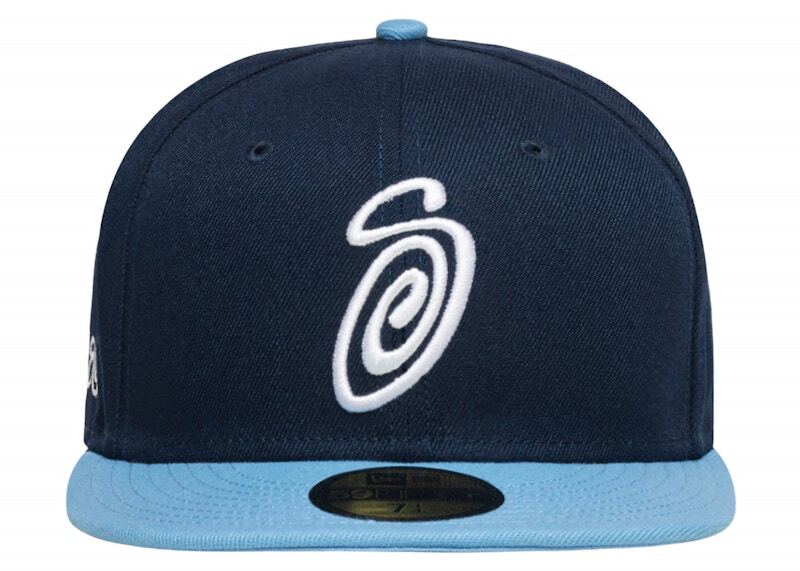 StüSsy New Era Swirly S 59fifty Fitted Cap - Ocean/Sky Blue | Editorialist