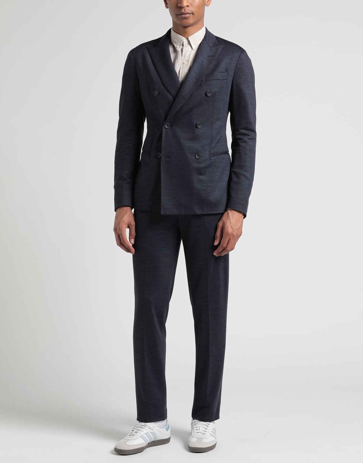 Emporio Armani Suit Size Lyocell, Virgin Wool In Navy 81% Off