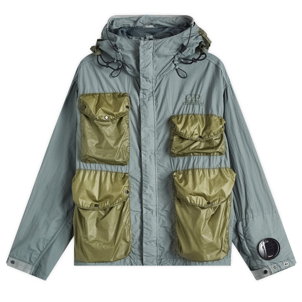C.P. Company Multi Pocket Goggle Jacket - Thyme | Editorialist