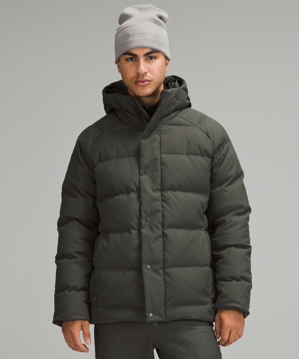 Lululemon Wunder Puff 600-Down-Fill Jacket Tech Canvas In Slate Brown ...