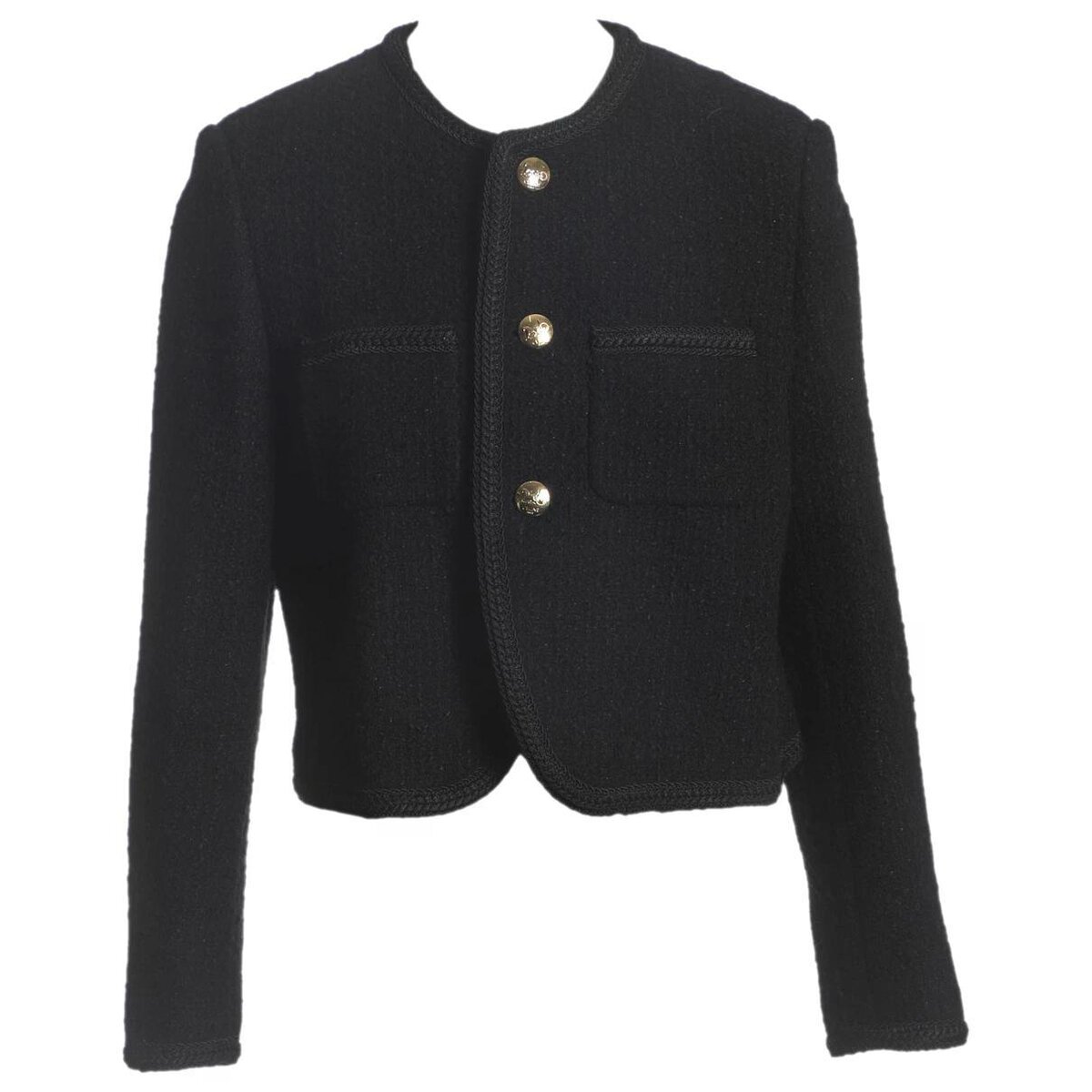 Celine Tweed Blazer In Black - 19% Off | Editorialist
